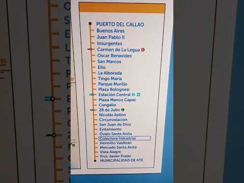 los estaciones de línea 2 del metro de Lima
