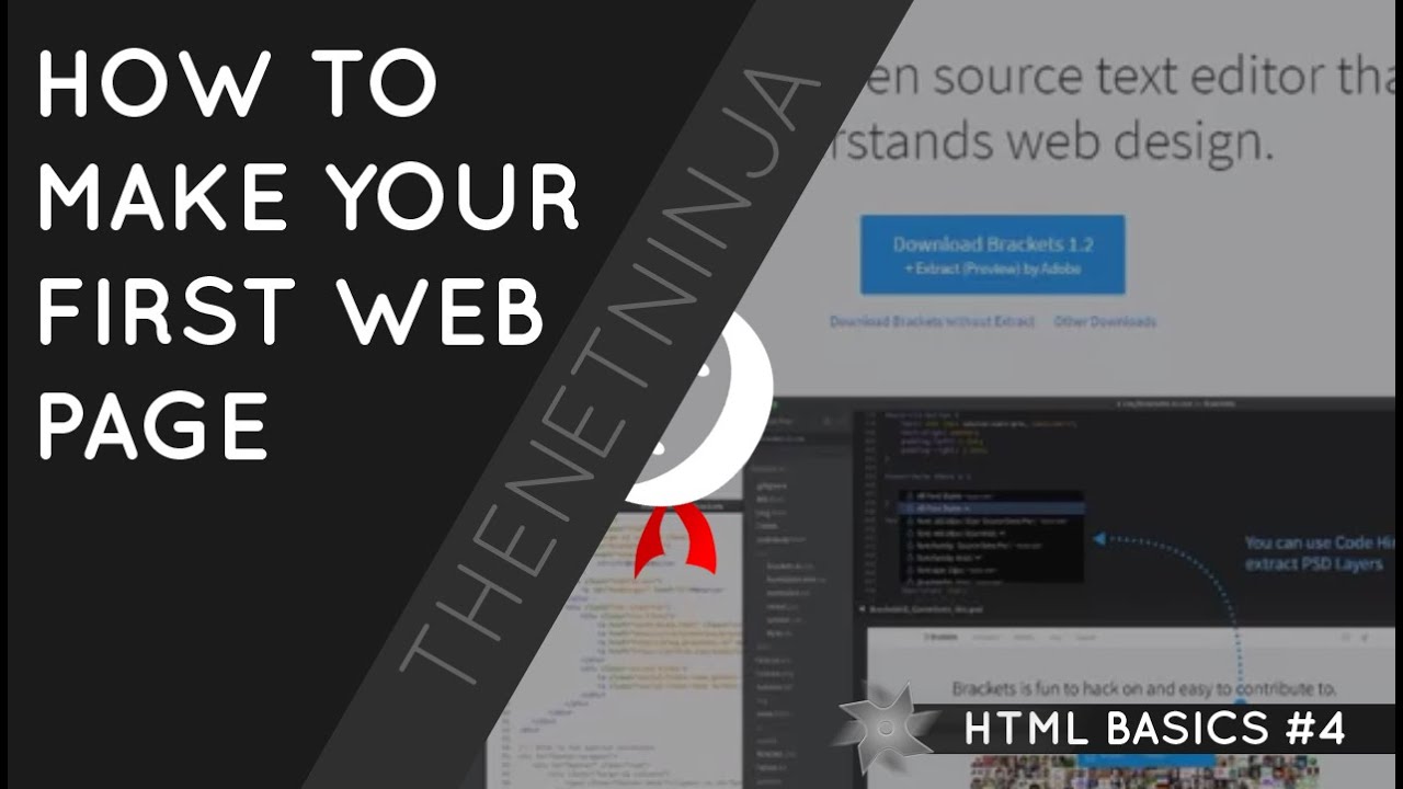HTML Tutorial for Beginners 04 - Your First Web Page
