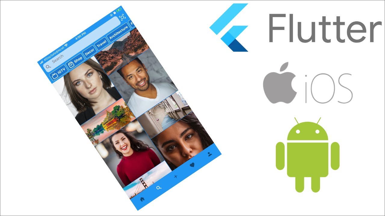 Instagram Explore Screen clone in flutter | Instagram iOS app explore screen UI in flutter