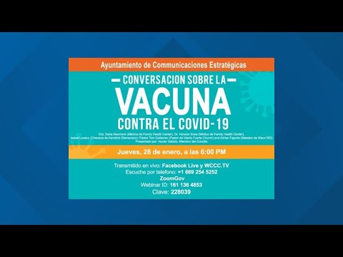 Spanish language virtual town hall about the Covid-19 vaccine