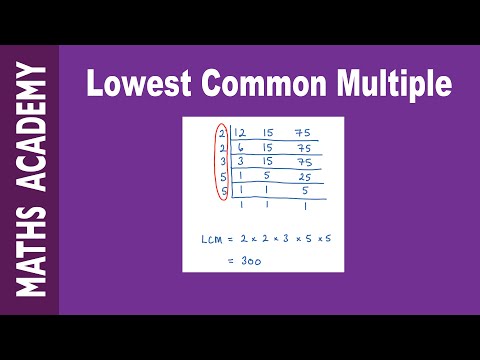 How to calculate the Lowest Common Multiple of 12 and 15 and 75