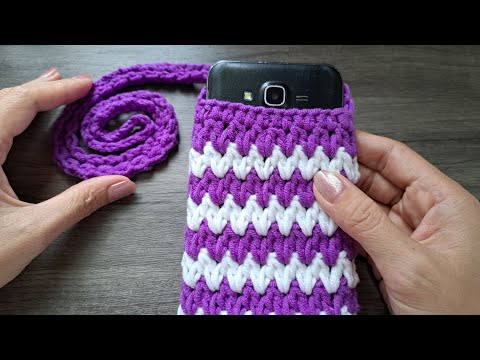 Easy Crochet Phone Bag Tutorial For Beginners Step By Step