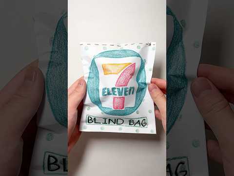 7-ELEVEN BLIND BAG paper diy 🟠🟢🔴 #papercraft #diycrafts #mystery #surprise