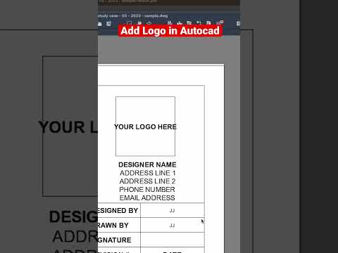 Add Logo in Autocad Mac - Flash Tutorial Autocad 2023 For Mac ⚡️