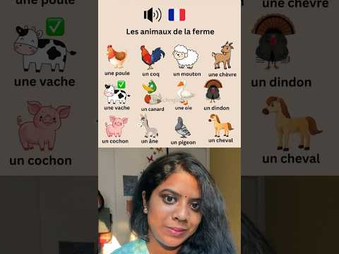 Farm Animals / Birds in French #frenchpronunciation #easyfrench #frenchvocabulary #animalsinfrench