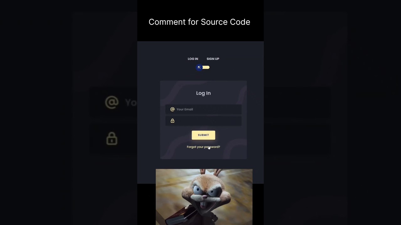 Flipping Login /Signup Form using JavaScript #programming #javascript #coding #shorts