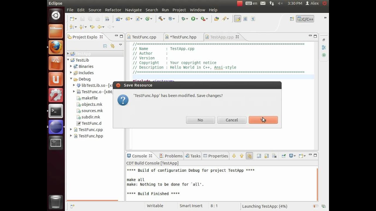 Making shared library with Eclipse CDT