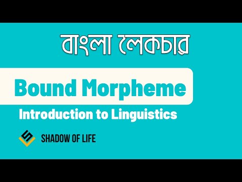 Linguistics । Bound Morpheme । বাংলা লেকচার। Bengali Lecture । Shadow of Life