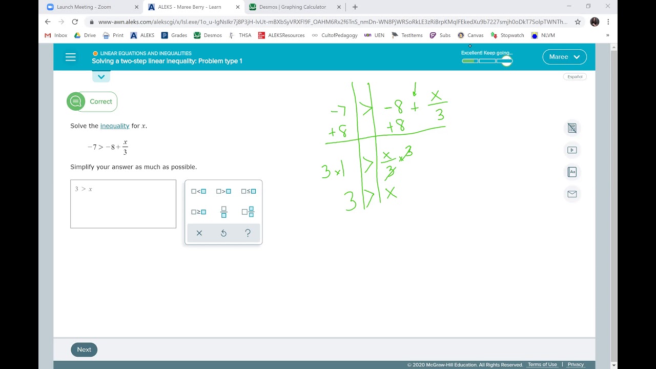 Solving a two-step linear inequality: Problem type 1