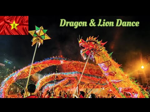 Dragon dance and lion dance street show in public areas in danang city Vietnam 🇻🇳 episode:-05