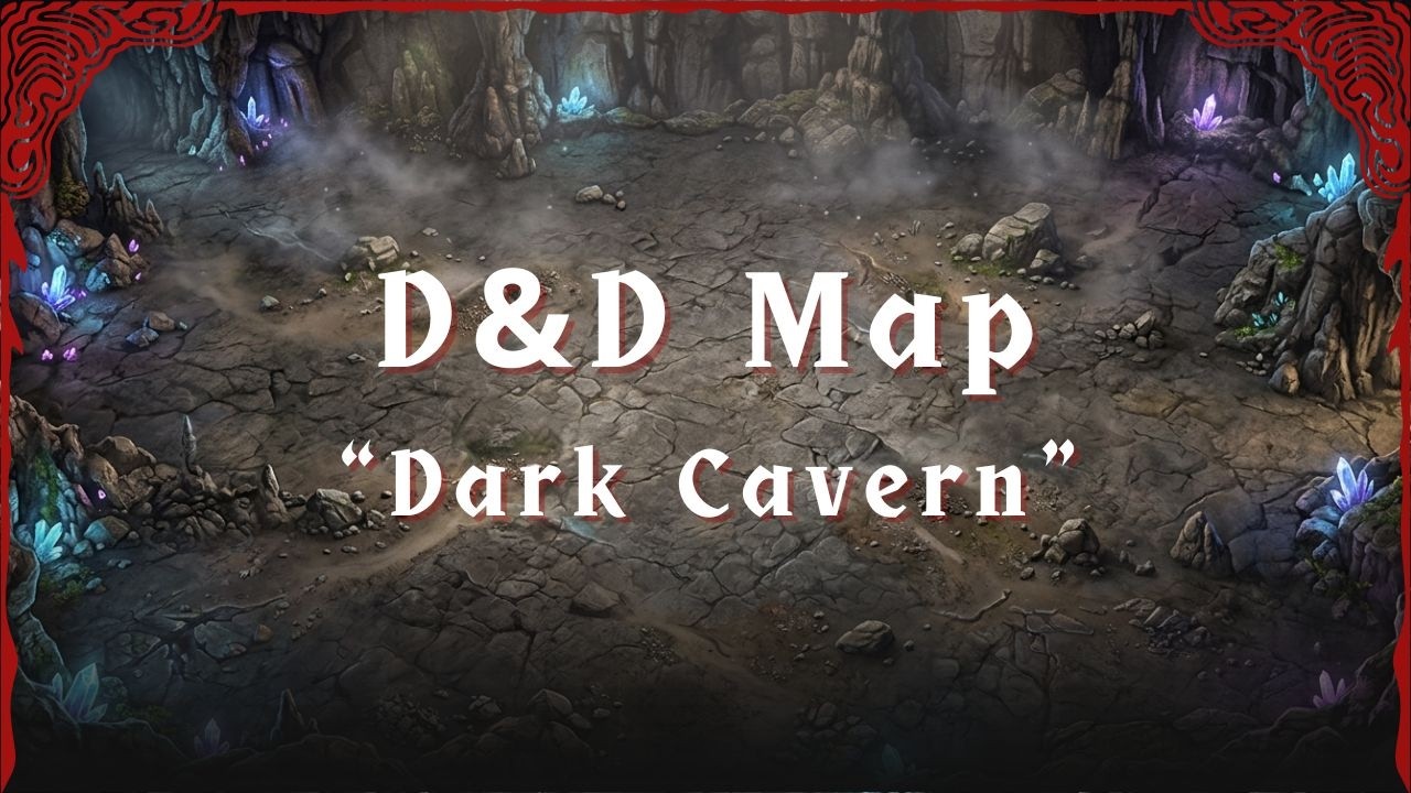 D&D Animated Battle Map: Dark Cavern | Dynamic Dungeons Map Ambience