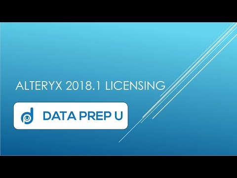 Alteryx 2018.1 Licensing