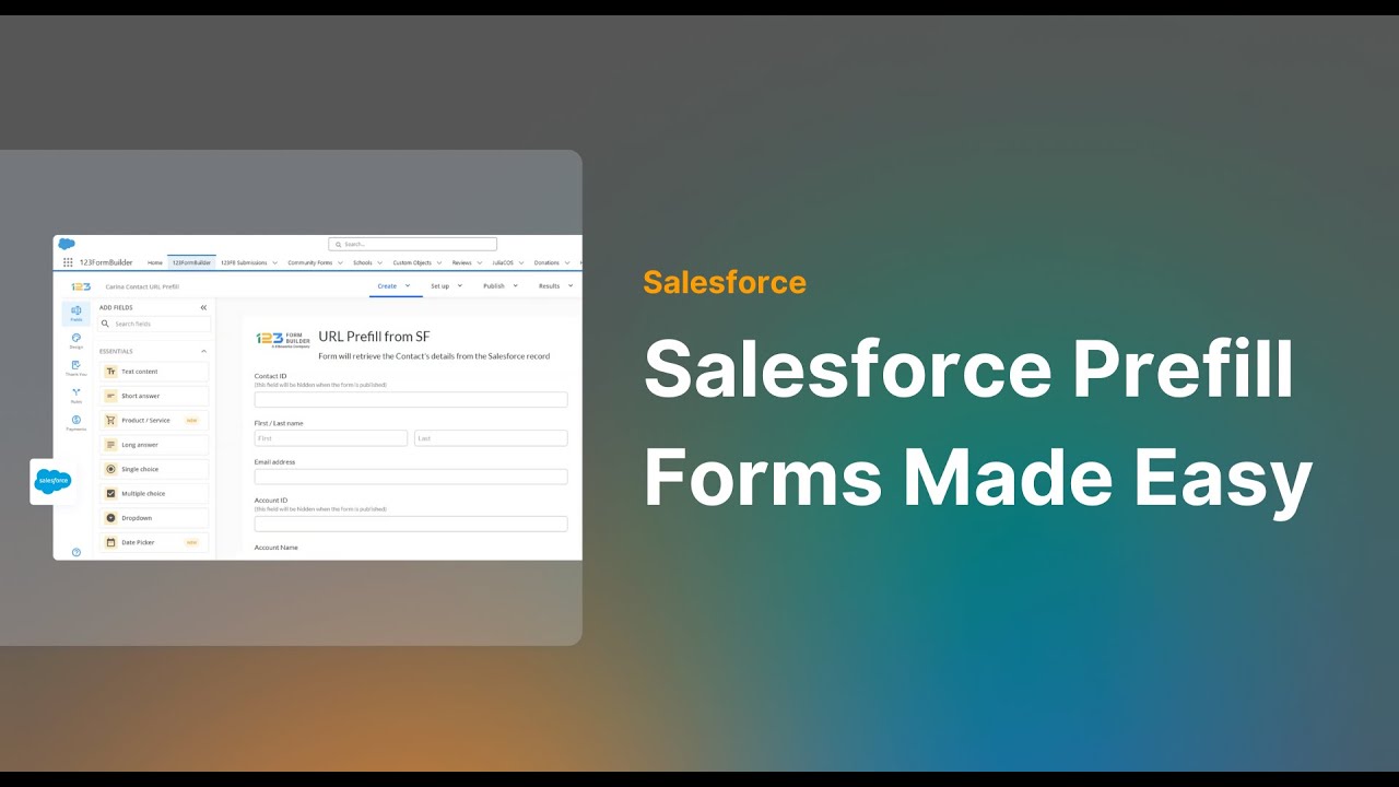 Auto-Fill Salesforce Forms with URL Prefill – Step-by-Step Guide | 123FormBuilder