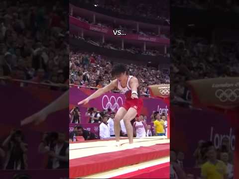 Who do you think did the better vault? 🤔 #gymnastics #shorts #vault