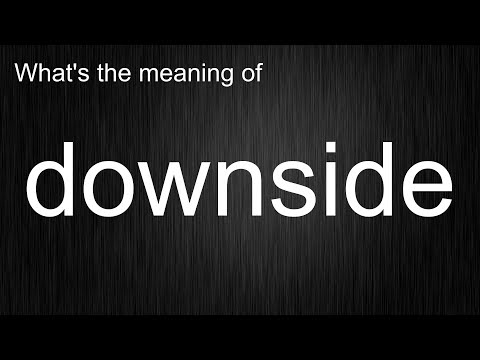 What's the meaning of "downside", How to pronounce downside?