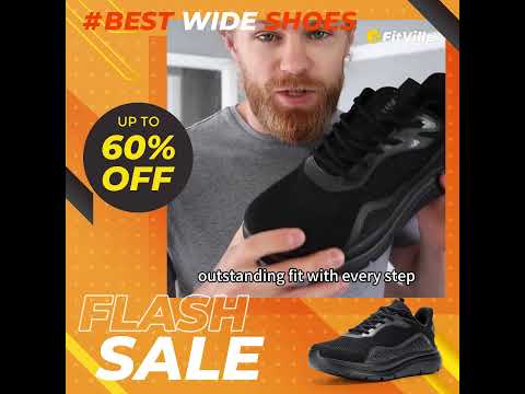 Best Walking Shoes for Men with Wide Feet | FitVille Cloud Strider V3 | Lightweight & Arch Support