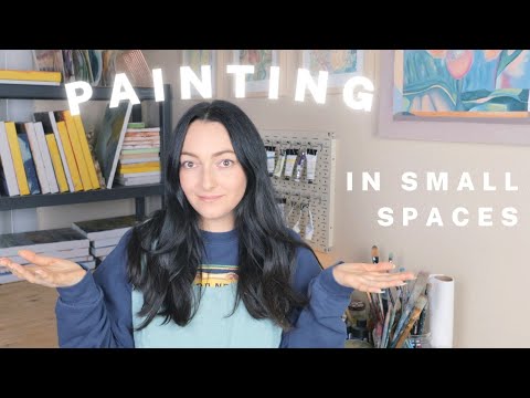 How to MAKE ART in a Small Space | Tiny Art Studio Setup Tips