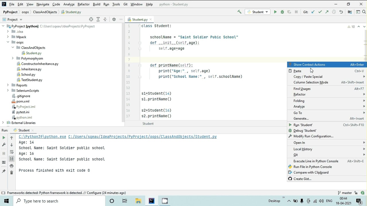 #25 Static and Class Variable in Python
