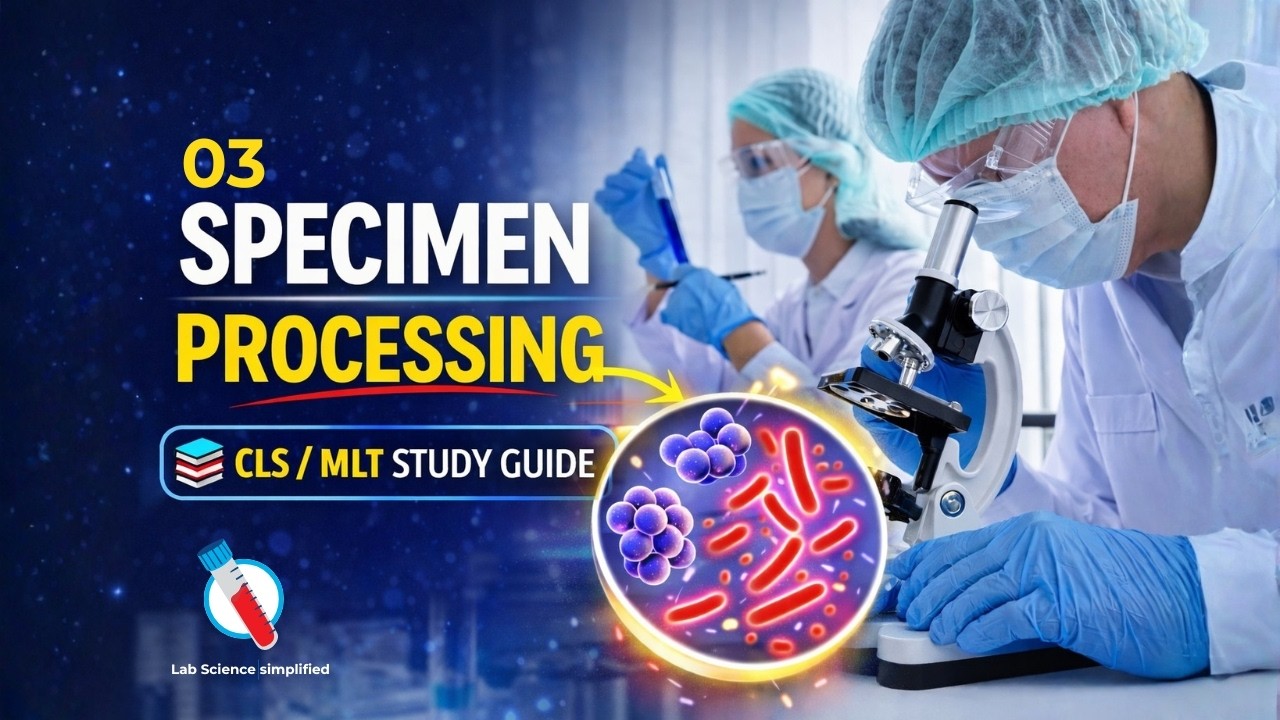 03 Microbiology Specimen Processing Explained | CLS / MLT Clinical Lab Workflow