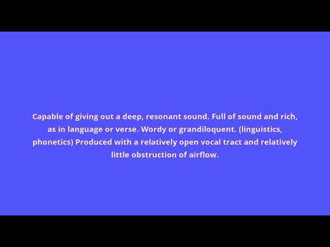 what is the meaning of sonorous