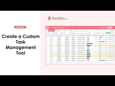 Create Custom Task Management Tool | Stackby Use-case