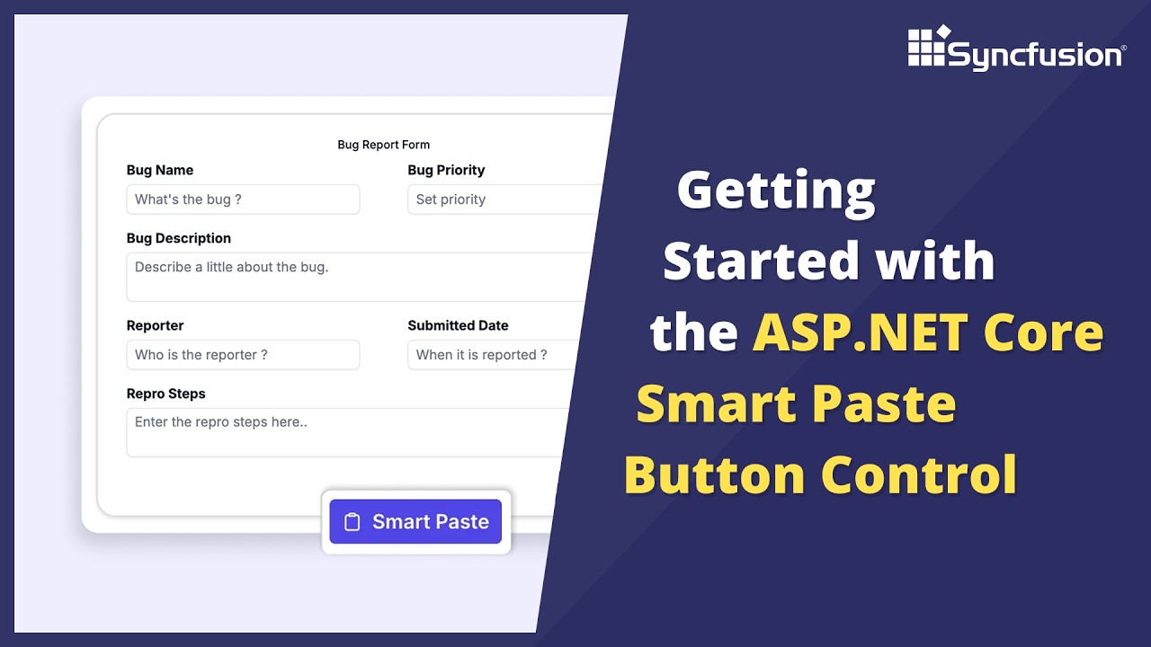 Getting Started with the ASP.NET Core Smart Paste Button Control