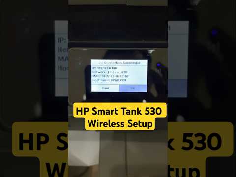 How to Setup with WiFi HP Smart Tank 530 Printer #shorts