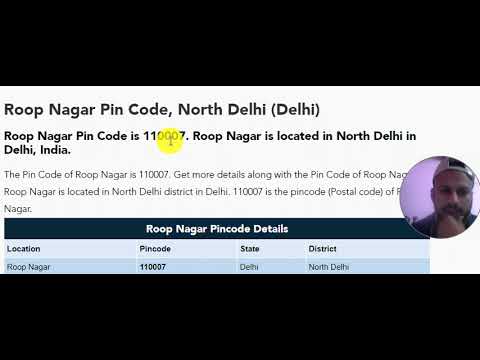 Roop Nagar Pin Code | 110007 Pin Code | New Delhi Roop Nagar Pin Code