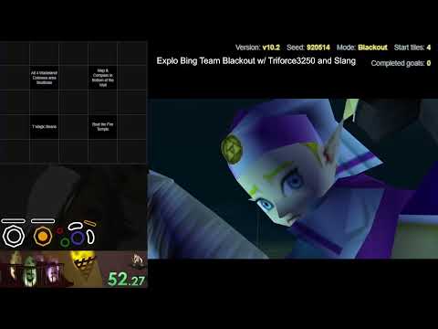 OoT Bingo Team Exploration Blackout Race with slang and tri