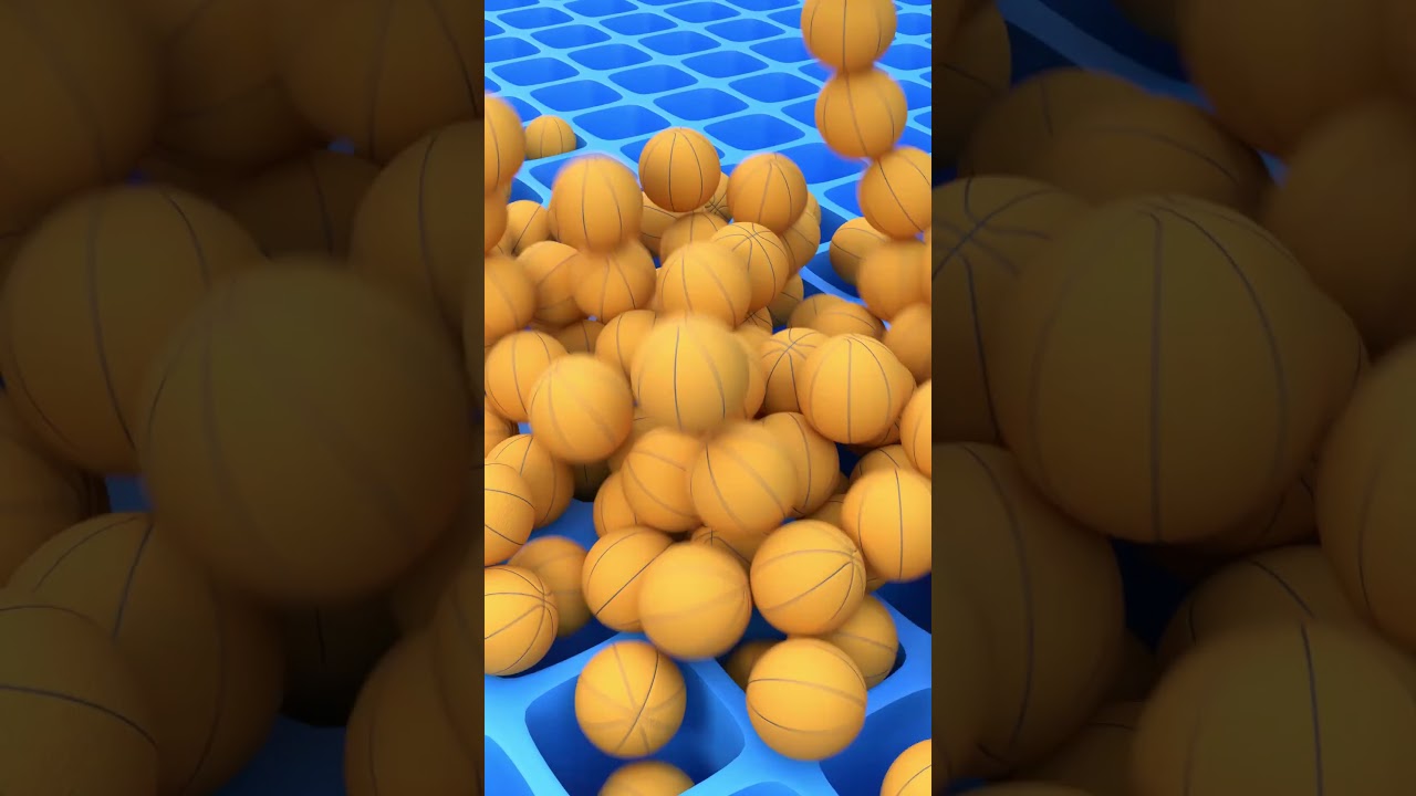 Into The Grid Basketballs Drop #basketball #animation #3danimation #knightcube