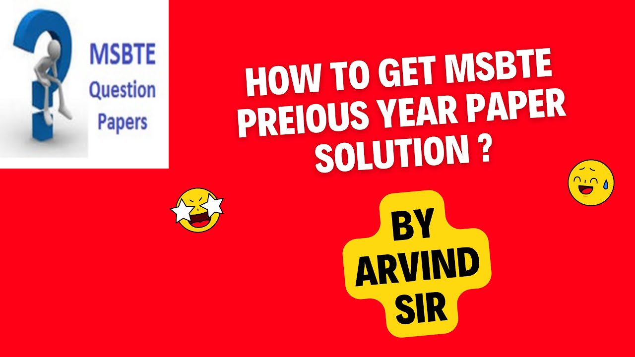 MSBTE Previous Year Papers कसे download करायचे ? | By Arvind Sir
