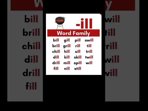 -ill words family easy for learn##