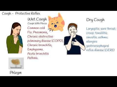 Types of cough. dry and wet cough. Common causes of different cough