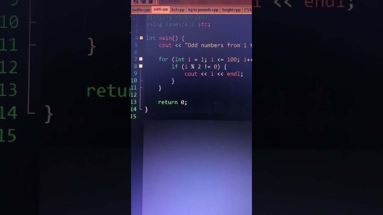odd numbers c++ #coders #codinglife #codingninja #codemasters #codelife #coding #code #coders #cpp
