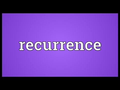 Recurrence Meaning