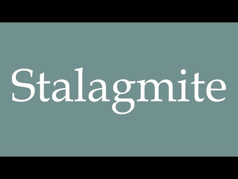 How to Pronounce ''Stalagmite'' Correctly in French