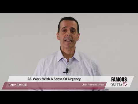 26. Work With A Sense Of Urgency