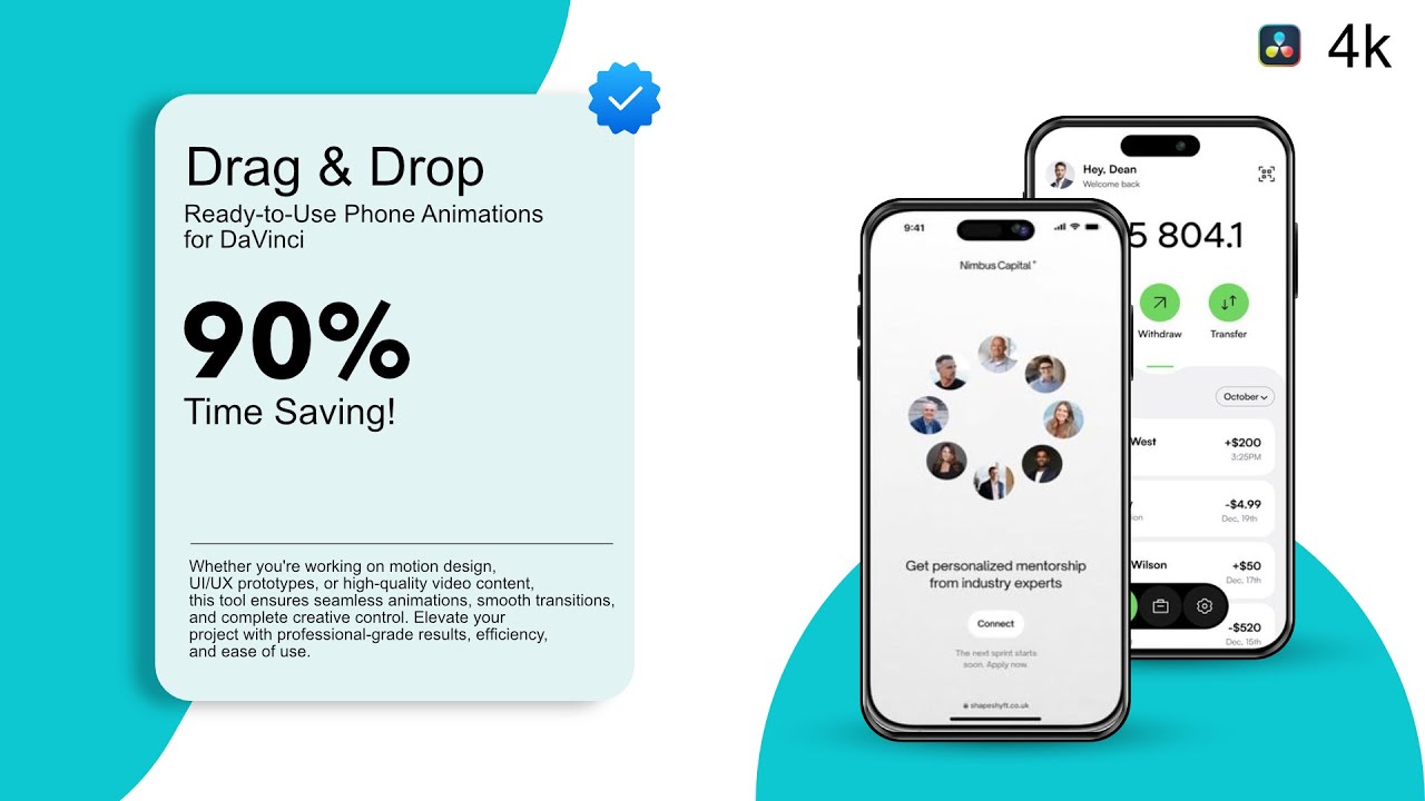 Smartphone Mockup Pack for DaVinci Resolve | Dynamic & Customizable