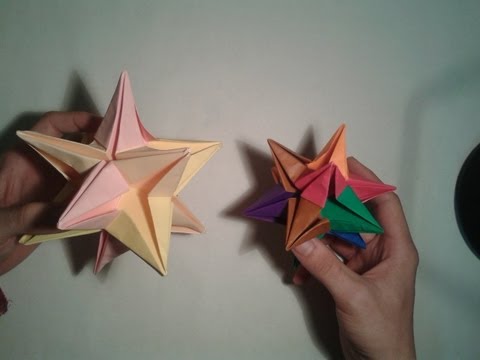 Origami – How to make the origami omega star (3D) | The Secrets of Origami