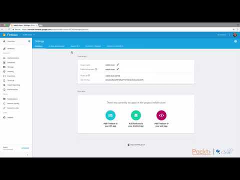 Learn Build Reddit Like Messaging Board with React Firebase Setting Up Firebase | packtpub com ...