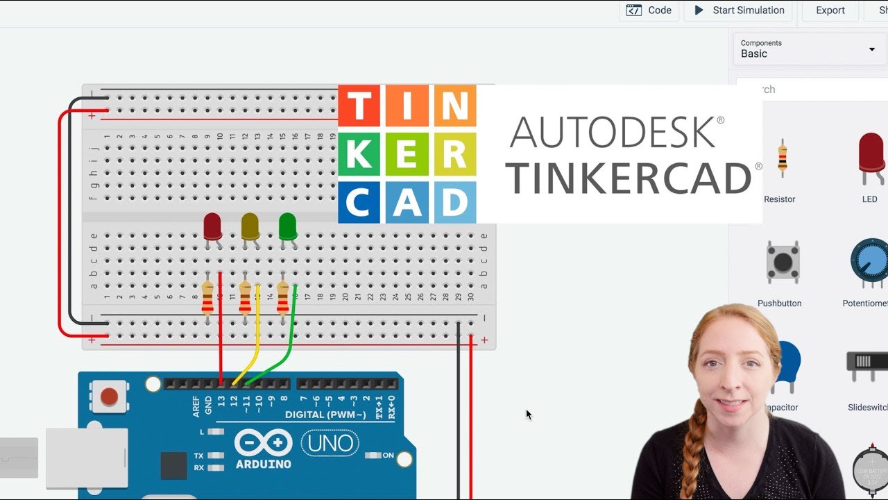 LEDs & Breadboards With Arduino in Tinkercad
