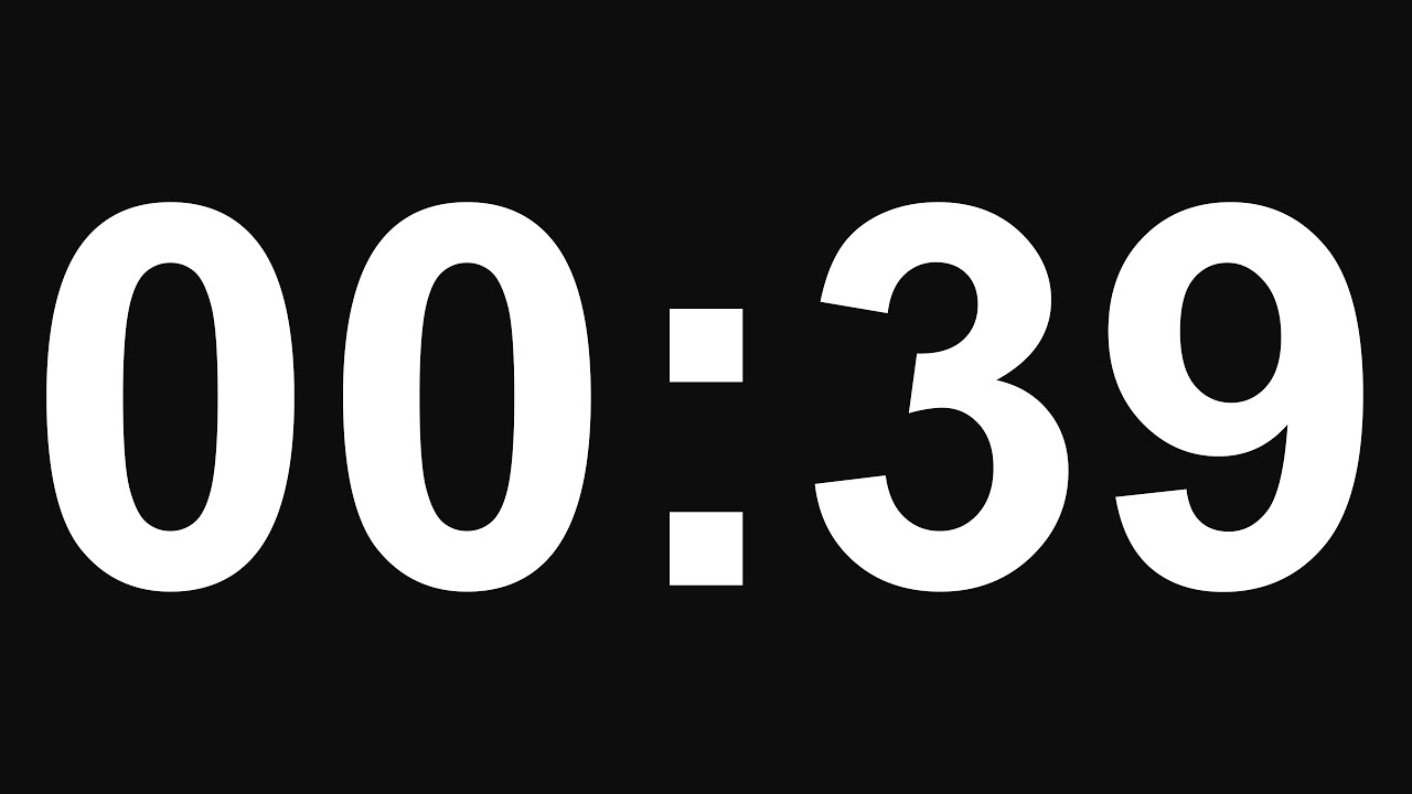 39 Second Timer - No Alarm - 8K