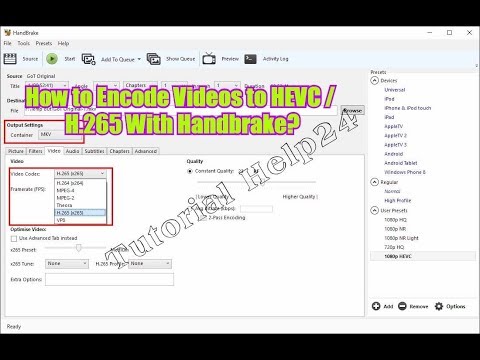 How to Encode Videos to HEVC / H.265 With Handbrake?