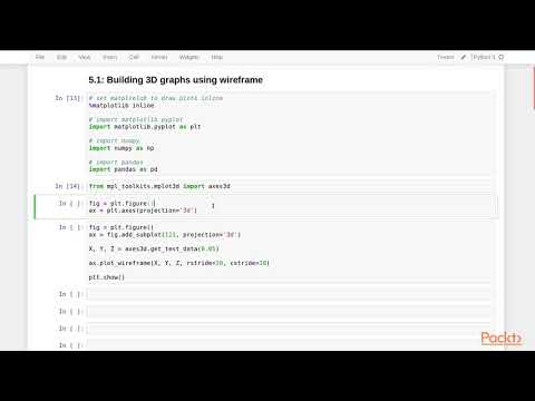 Data Visualization Recipes with Python & Matplotlib3:Build 3D Graphs Using Wireframe | packtpub.com