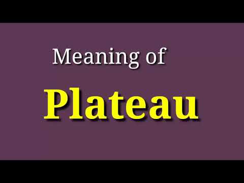 Meaning of plateau in Hindi