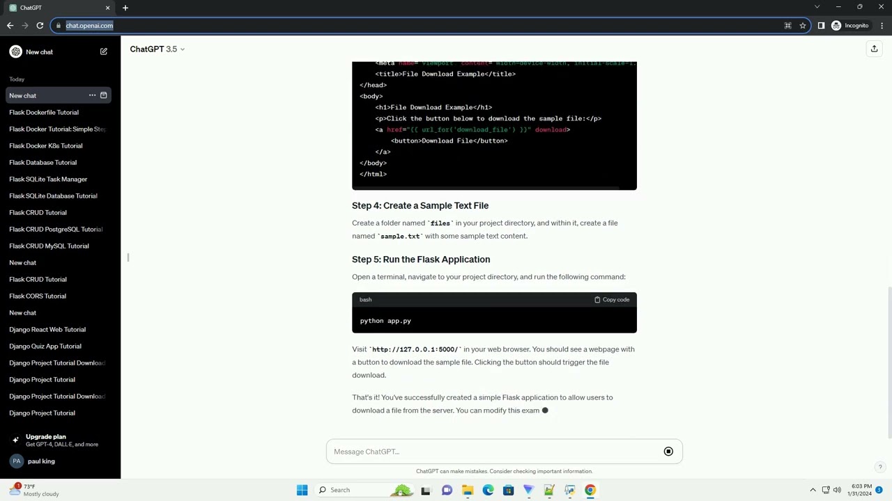 python flask download file from server
