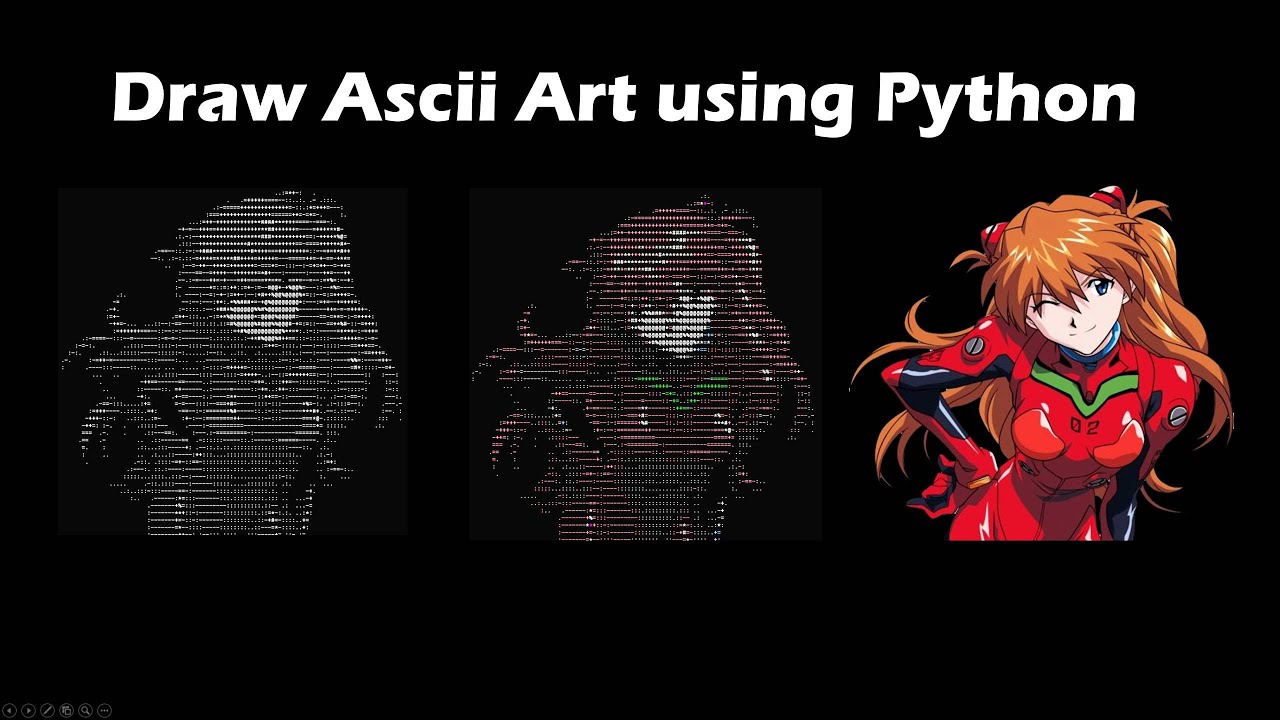 How to draw colorful ascii art using python? (Python tutorial for beginners)