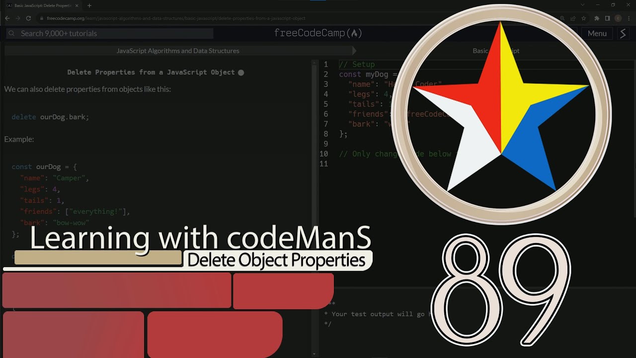JavaScript Basic 89: Delete Properties from a JavaScript Object | FreeCodeCamp
