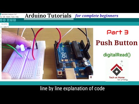 Push Button and LED with Arduino(code explained) | Control LED with push button | Arduino Tutorial 3