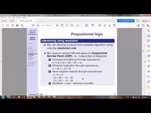 Lec6 part 3 AI Propositional logic referencing using resolution - الورشه